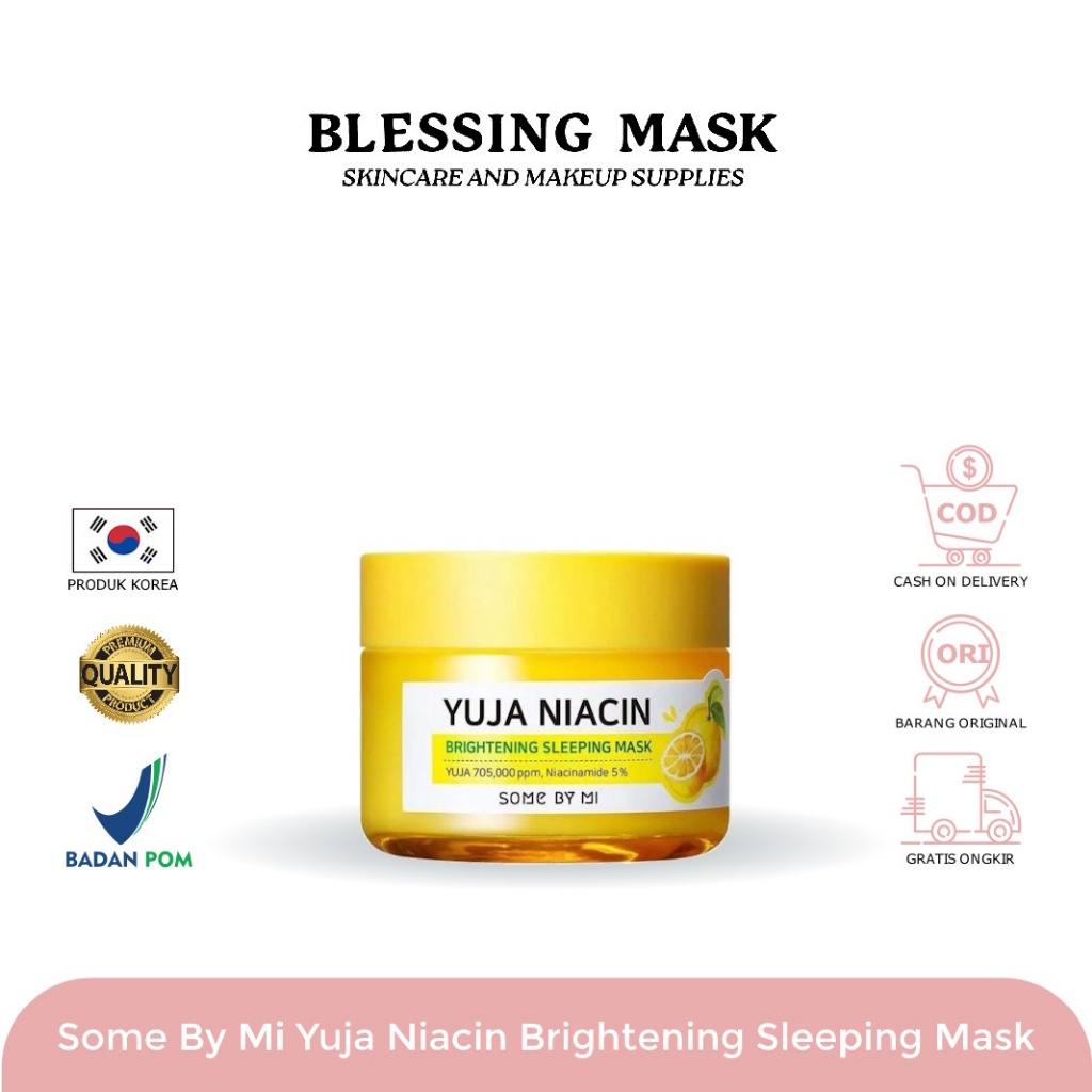 Jual SOME BY MI Yuja Niacin Brightening Sleeping Mask - 60g & 15gr ...