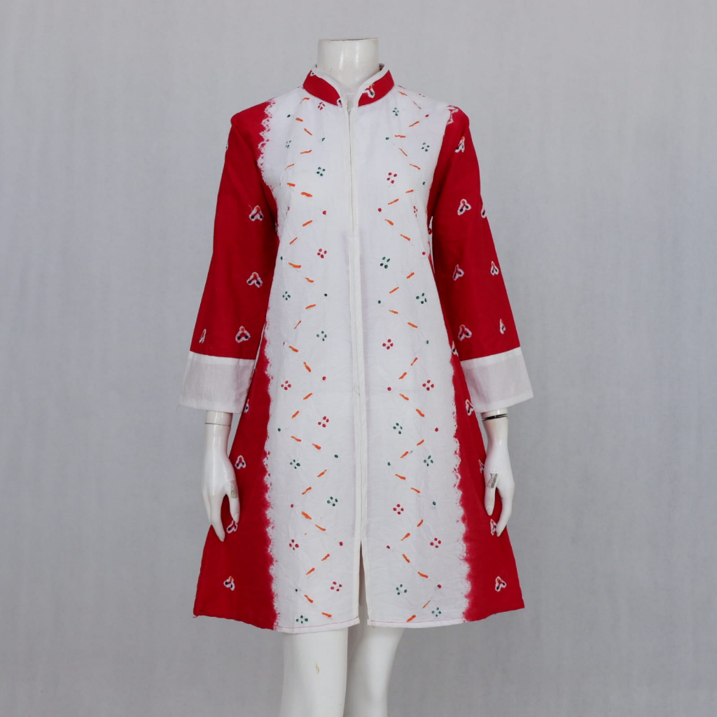 Jual Baju Batik Jumputan Solo Ori Handmade | Tunik Batik Jumputan Kerah ...