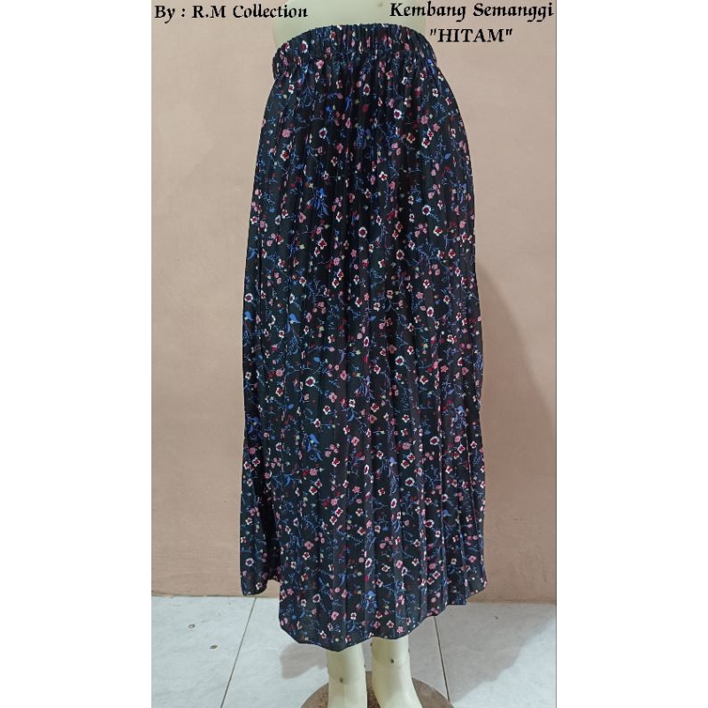 Jual Rok Plisket Motif Bunga Premium / Rok Plisket Motif Bunga Lily ...
