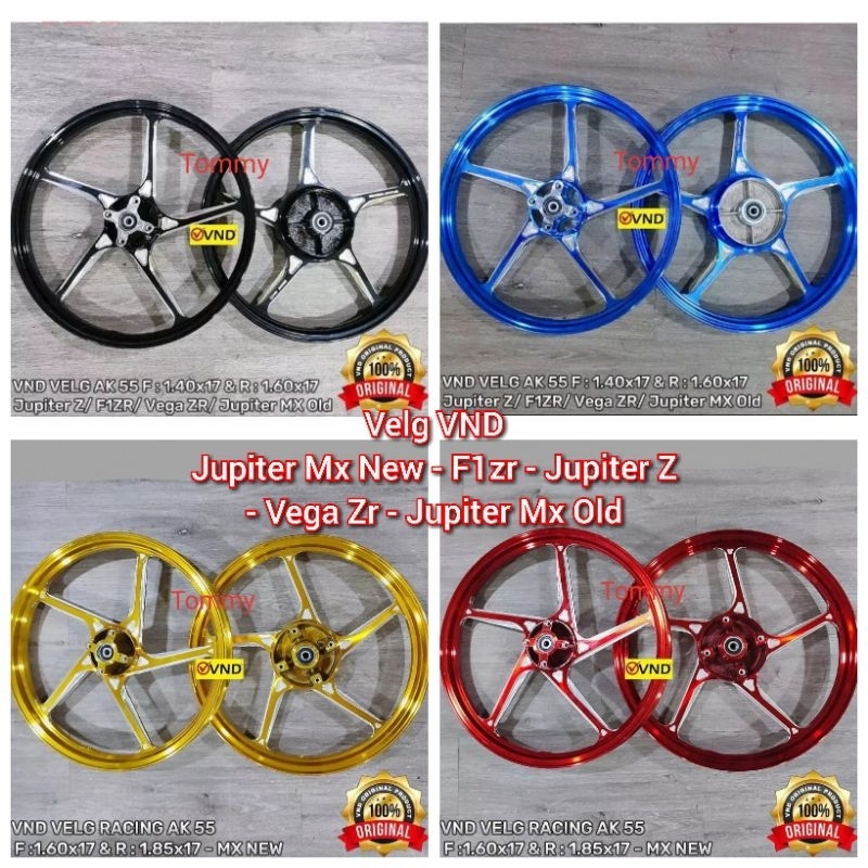 Jual Velg VND Jupiter Mx New Old Jupiter Z Vega ZR F1ZR VND AK 55 ...