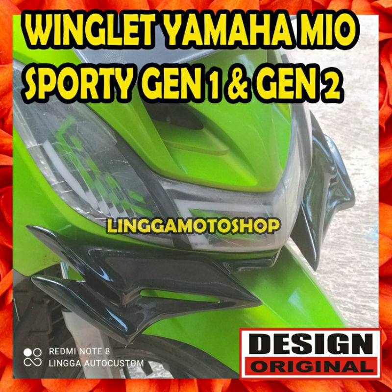 Jual WINGLET YAMAHA MIO SPORTY GENERASI 1 & GENERASI 2 ( SMILE ) MODEL ...