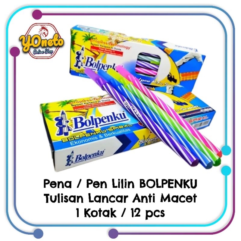 Jual Pen / Pena Lilin / Pena Ulir Bolpenku ( 1Kotak=12Pcs ) | Shopee ...