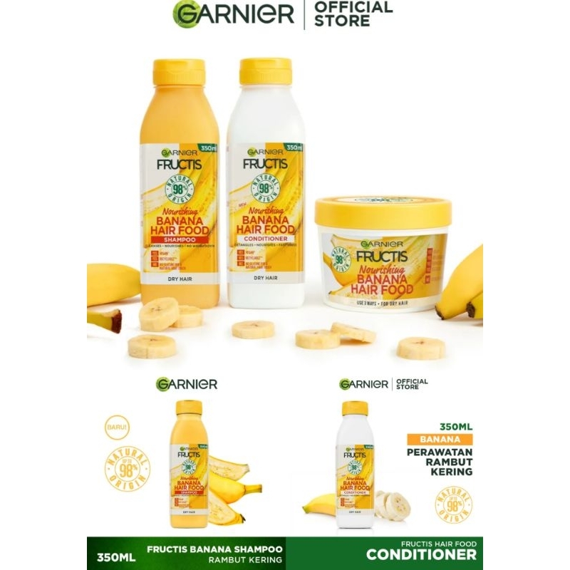 Jual Garnier Fructis Hair Food Nourishing Shampoo Conditioner Banana ...