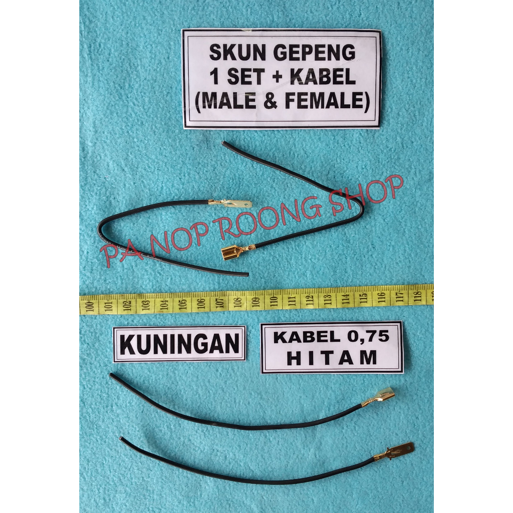 Jual SKUN GEPENG KUNINGAN + KABEL 0,75 MM² 1 SET ( MALE DAN FEMALE ...