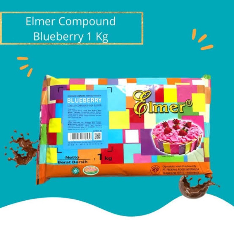 Jual Elmer Chocolate Compound Blueberry 1kg | Shopee Indonesia
