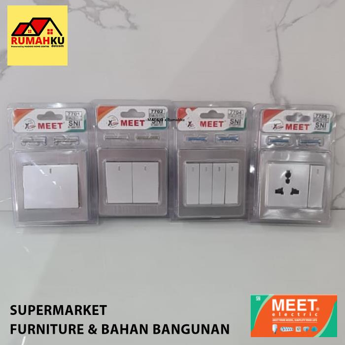 Jual SAKLAR LAMPU MEET - SAKELAR ENGKEL - COLOKAN KABEL - MEET 77 ...