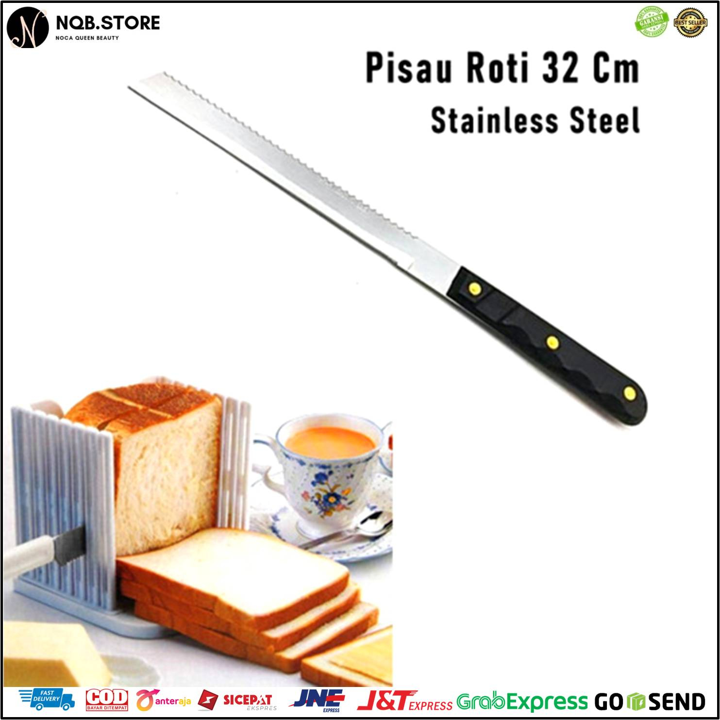 Jual Pisau Roti Panjang 2 Sisi Stainless Steel Bread Knife Double Sided ...