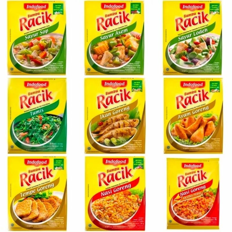 Jual Indofood Bumbu Racik Instan Ayam Goreng/Sop/Tumis/Ikan Goreng ...