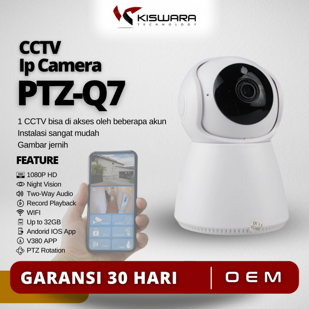 Jual Kamera CCTV Wifi Smart Camera Snowman - Q7 [V380/V38PRO] | Shopee Indonesia