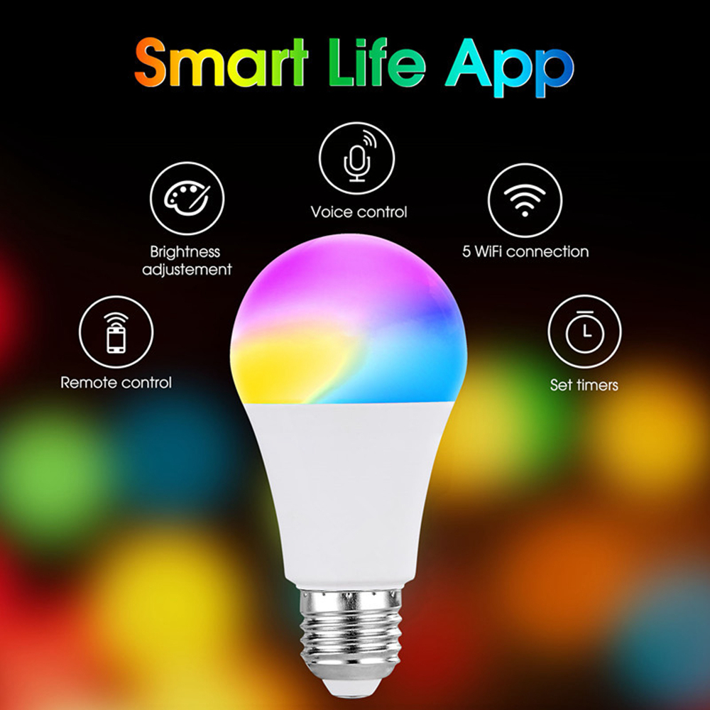 Jual 9W E27 Tuya bluetooth Smart Light Bulb RGBCW Dimmable Lampu LED ...
