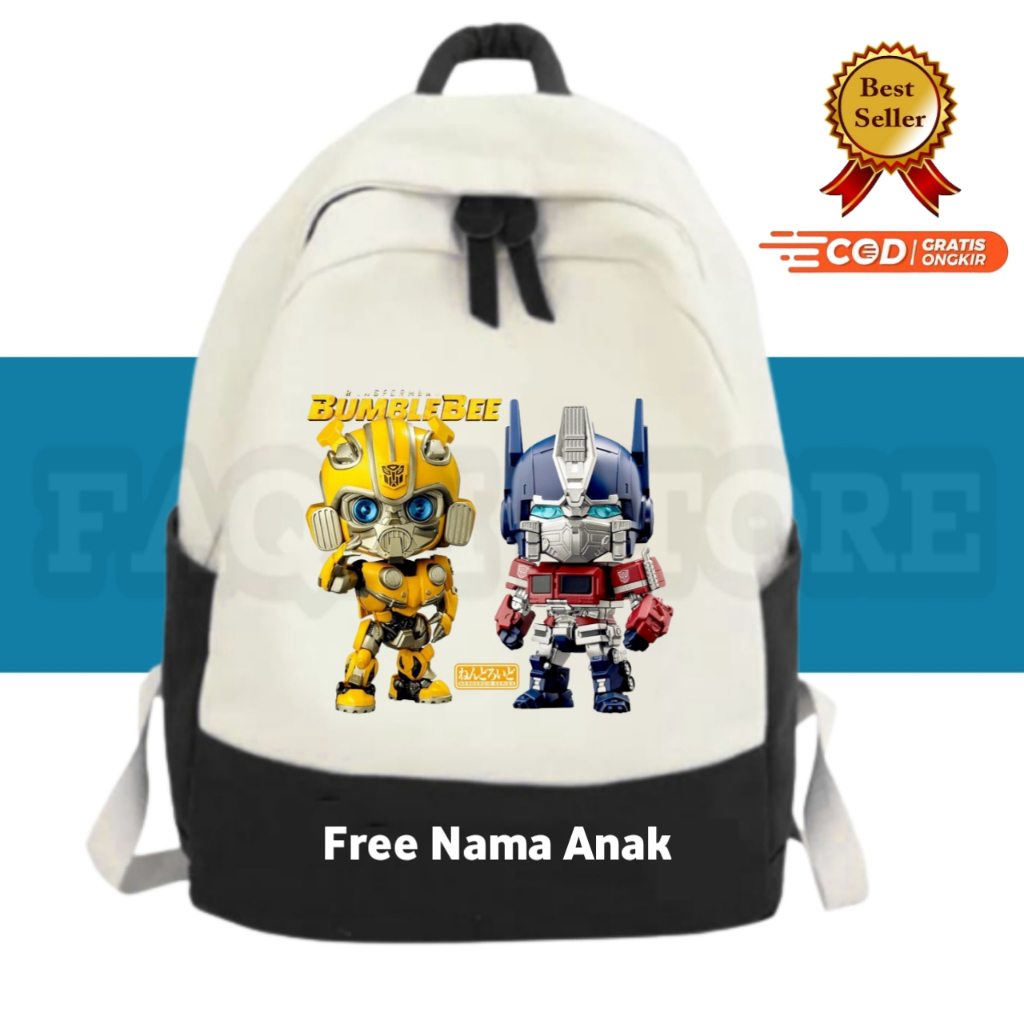 Jual Tas Ransel Transformers Optimus Prime dan Bumblebee, Tas Ransel ...