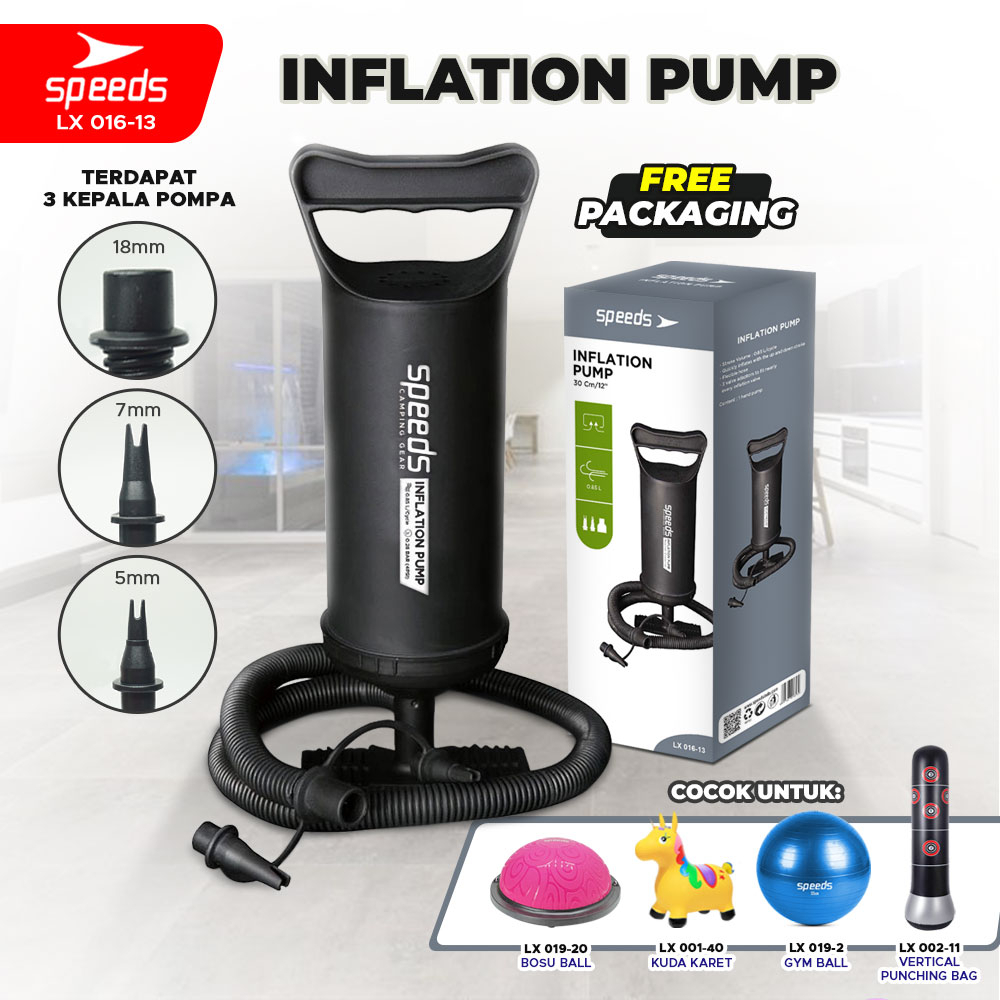 Jual SPEEDS Pompa Angin Tangan Manual Air Pump Untuk Kolam Renang Karet ...