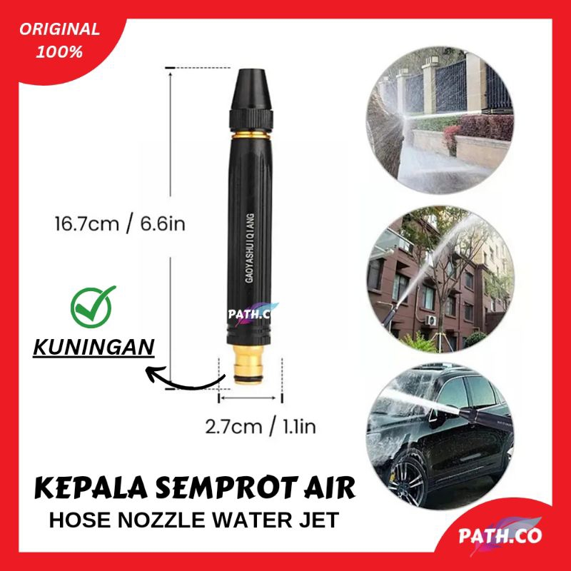 Jual Kepala Semprot Air | Hose Nozzle Water Jet | Bahan Kuningan Asli ...