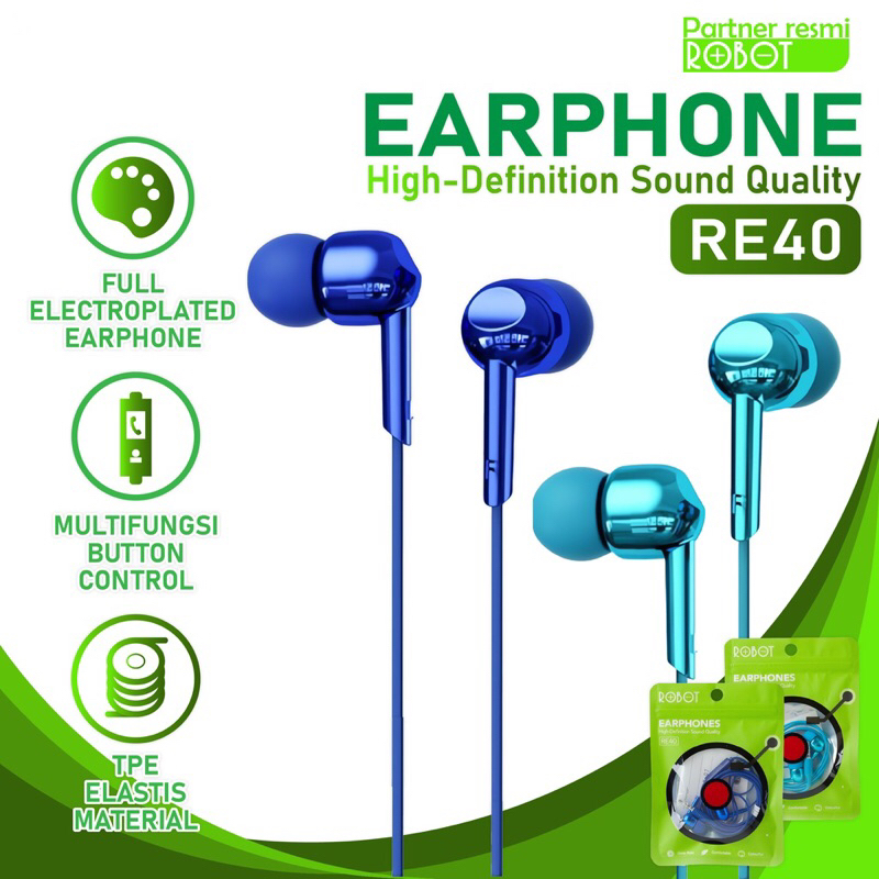 Jual Headset Robot RE-40 Deep Bass | Shopee Indonesia