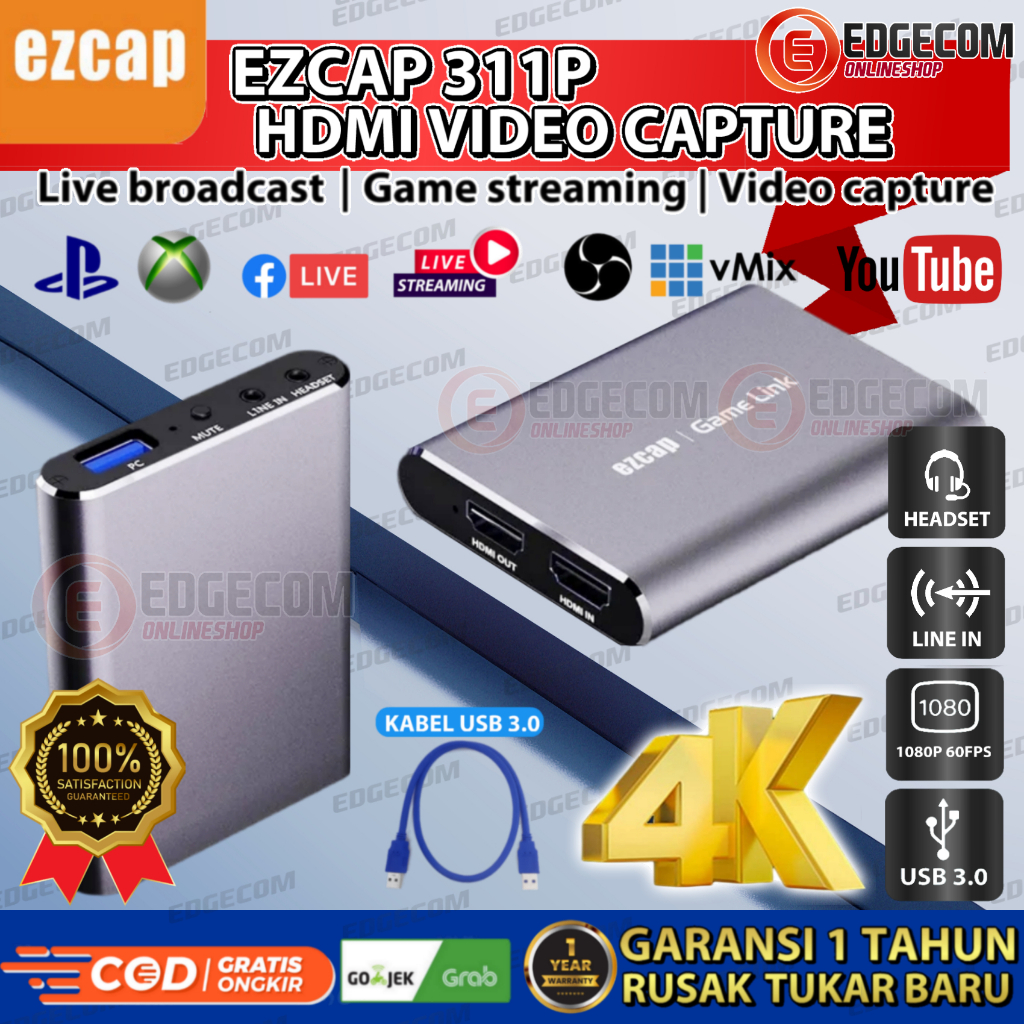 Jual EZCAP 261M USB 3.0 HDMI HD Video Capture 4K GAMELINK RAW / EZCAP261M | Shopee Indonesia