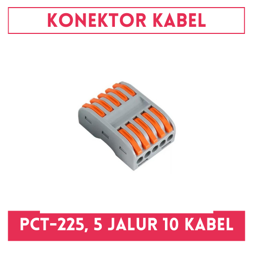 Jual Konektor Wago 5P PCT-225 PCT225 Quick Connector Connect Terminal 5Pin 5 Pin Jalur | Shopee ...