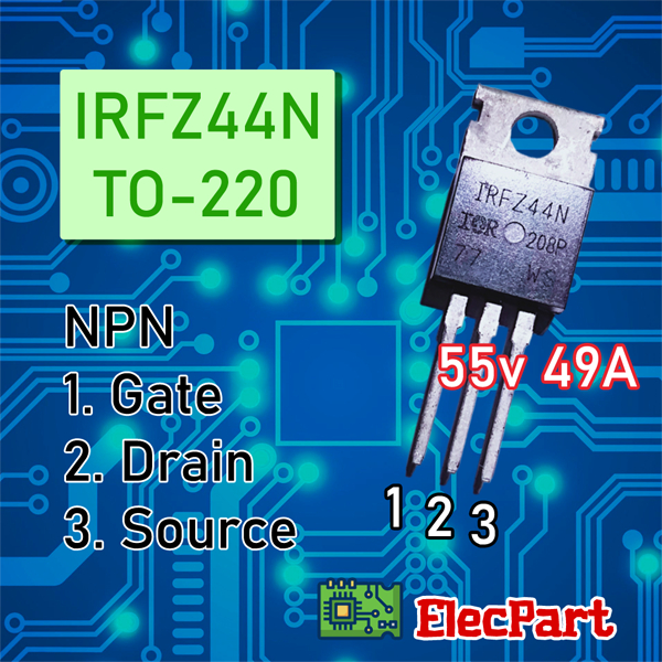 Jual Transistor Mosfet Power 55V 49A IRFZ44N IRFZ44 N-Channel | Shopee Indonesia