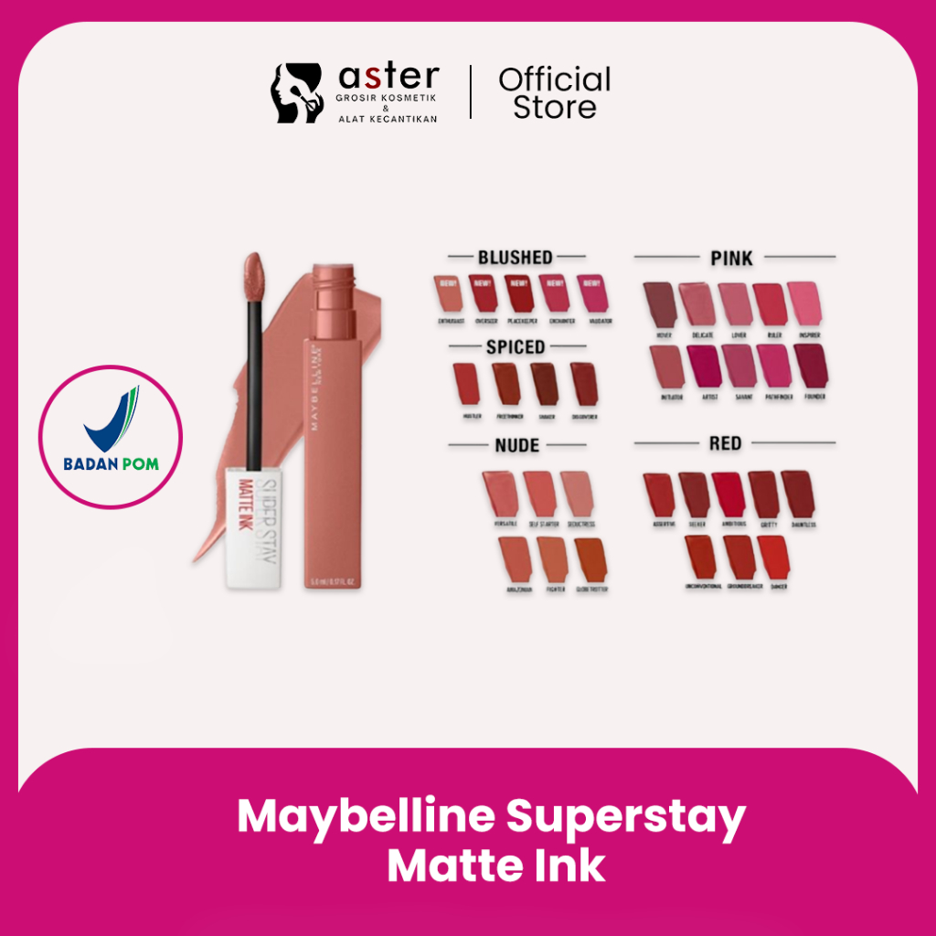 Jual Maybelline Superstay Matte Ink Liquid Long Lasting Waterproof Matte Lipstick Lipcream ...