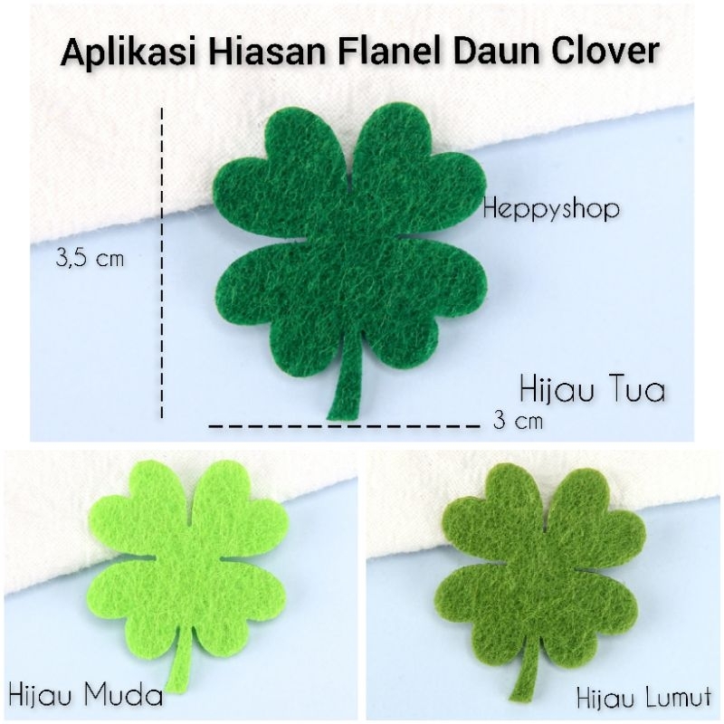 Jual Aplikasi Hiasan Flanel Daun Clover Semanggi Patch | Shopee Indonesia