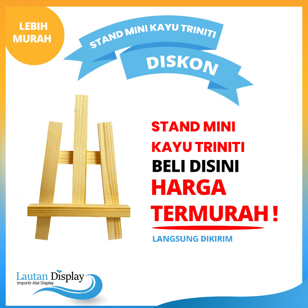 Jual Stand Easel Mini Lukis Standing Frame Photo Kayu Mini Easel Meja ...