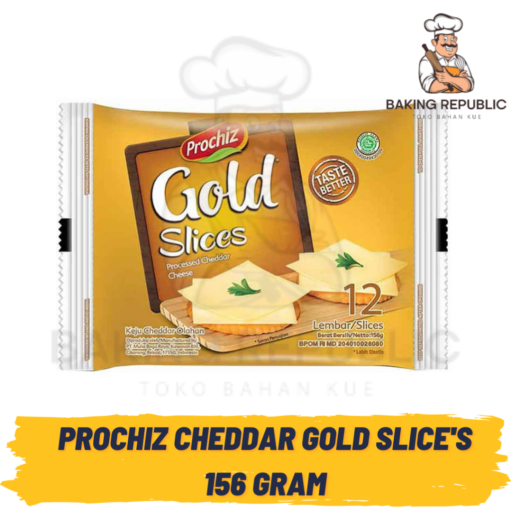 Jual PROCHIZ CHEESE GOLD SLICE 12 LEMBAR | 156 GR | KEJU SLICE PROCHIZ ...