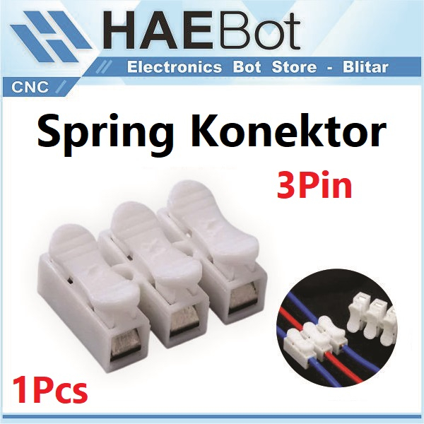 Jual [HAEBOT] Spring Kabel Konektor Penghubung Kabel 3 Pin 250VAC 3 ...