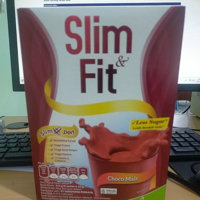 Jual Susu Untuk Menjaga berat badan Slim Fit choco Malt less sugar ...