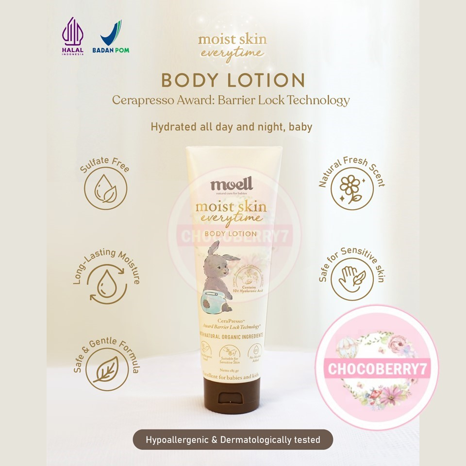 Jual Moell Moist Skin Everytime Body Lotion 185 ml Body Lotion baby ...
