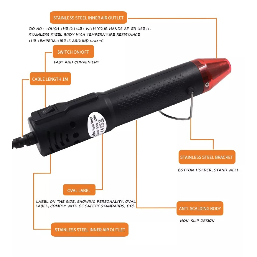 Jual Heat Gun pemanas mini / blower pemanas / hot air gun pemanas watt ...