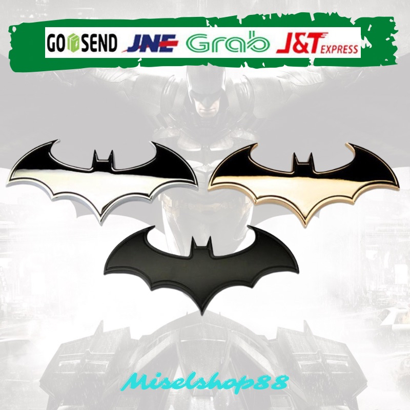 Jual 3D Metal Bat Auto Logo Car Sticker Metal Batman BetmenBadge Emblem ...