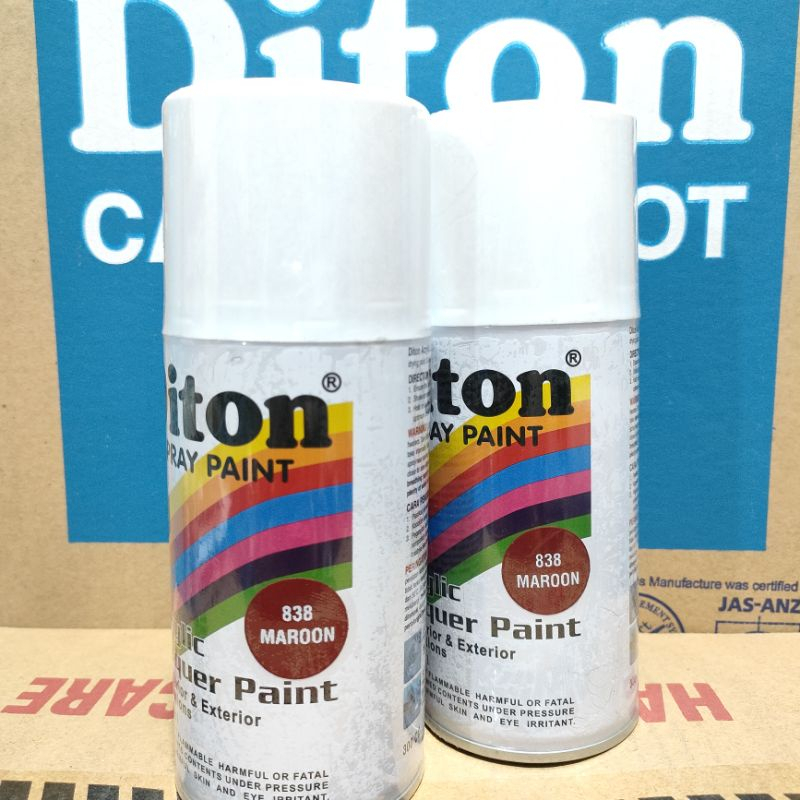 Jual Diton Maroon 838 Cat Semprot Aerosol Paint 150cc Spray Merah Tua ...