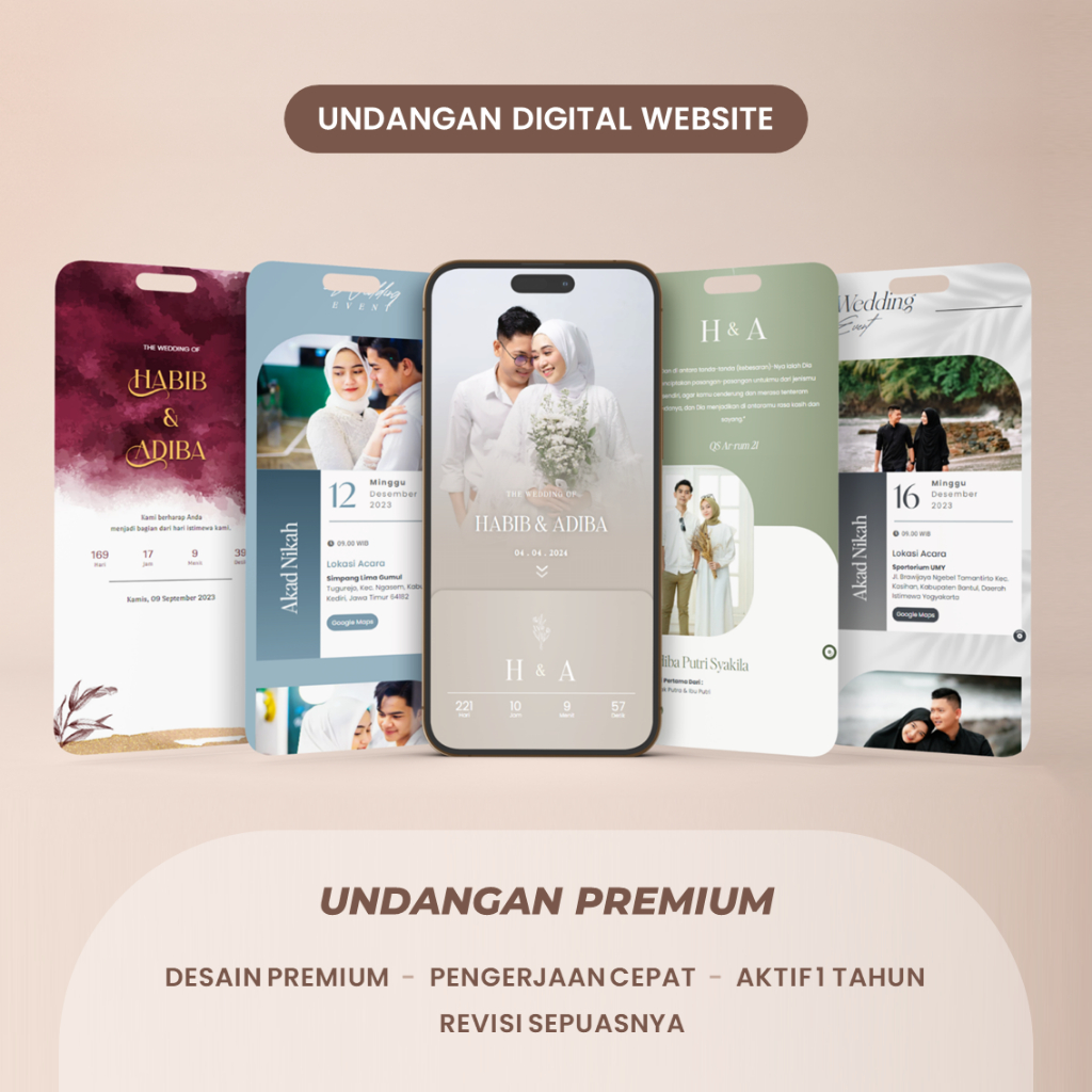 Jual Undangan Digital Website Pernikahan Premium | Undangan Digital Web ...
