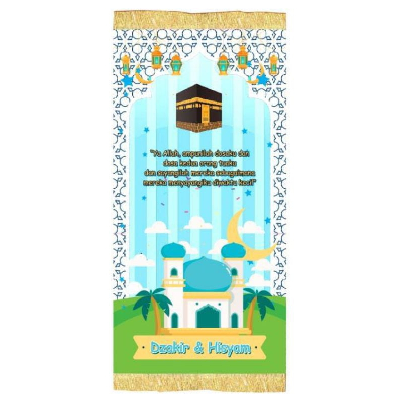 Jual Sajadah Anak Bisa Custom Nama dan Design Bahan Oscar Sintesis ...