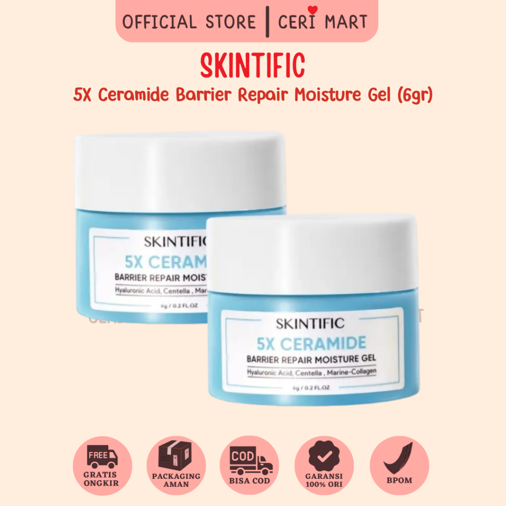 Jual Skintific Moisturizer Pelembab Wajah Scintific Moisture 6gr 5X ...
