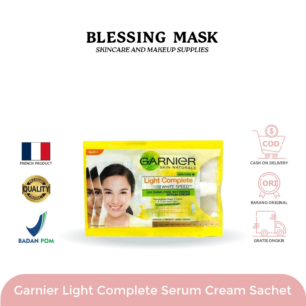 Jual GARNIER Light Complete Whitening Serum Cream | Sakura White ...