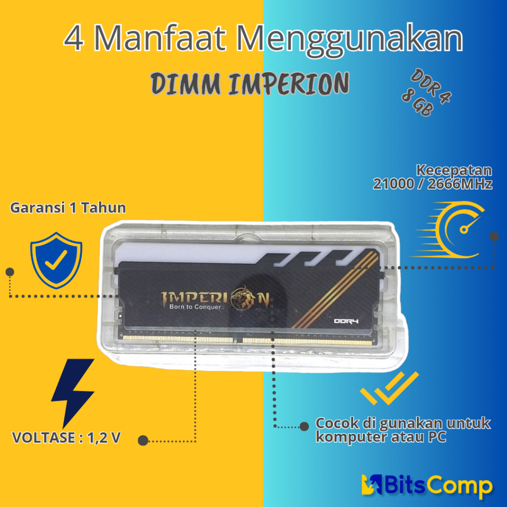 Jual Memory RAM 8GB DDR4 PC2666 Imperion RGB Gaming untuk PC Desktop ...