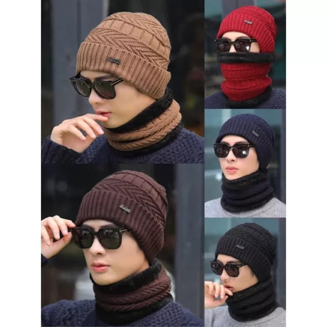 Jual Topi Kupluk Tanpa Syal Rajut Bahan Tebal Pria Wanita | Shopee ...