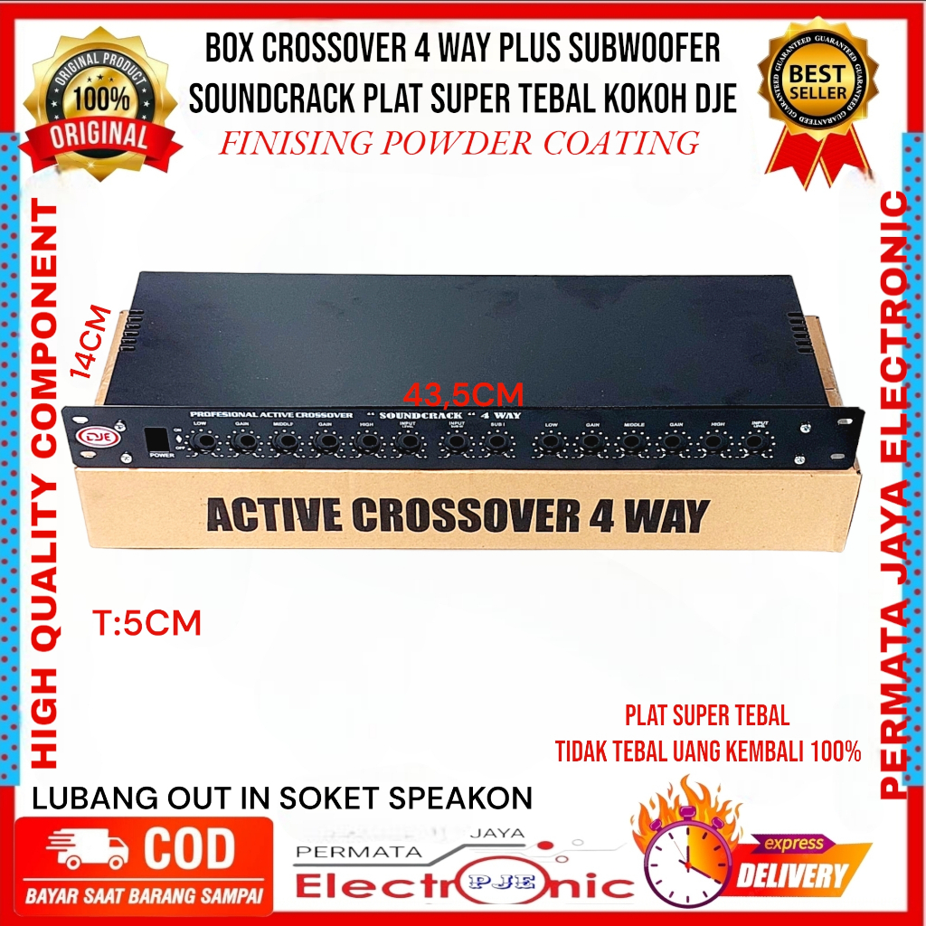 Jual Box Crossover Bok Crosover Active Plus Subwoofer 4 Way tebal | Shopee Indonesia