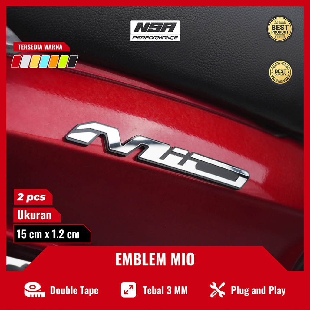 Jual NSA 2PCS EMBLEM MIO TIMBUL 3D LOGO MIO JAPAN EMBLEM MIO TIMBUL LOGO MIO SPORTY STIKER ...