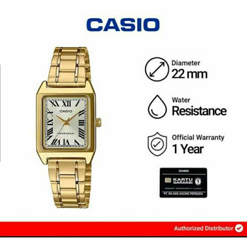 Jual JAM CASIO WANITA LTP-V007G-9B / LTPV007G ORIGINAL BERGARANSI | Shopee Indonesia