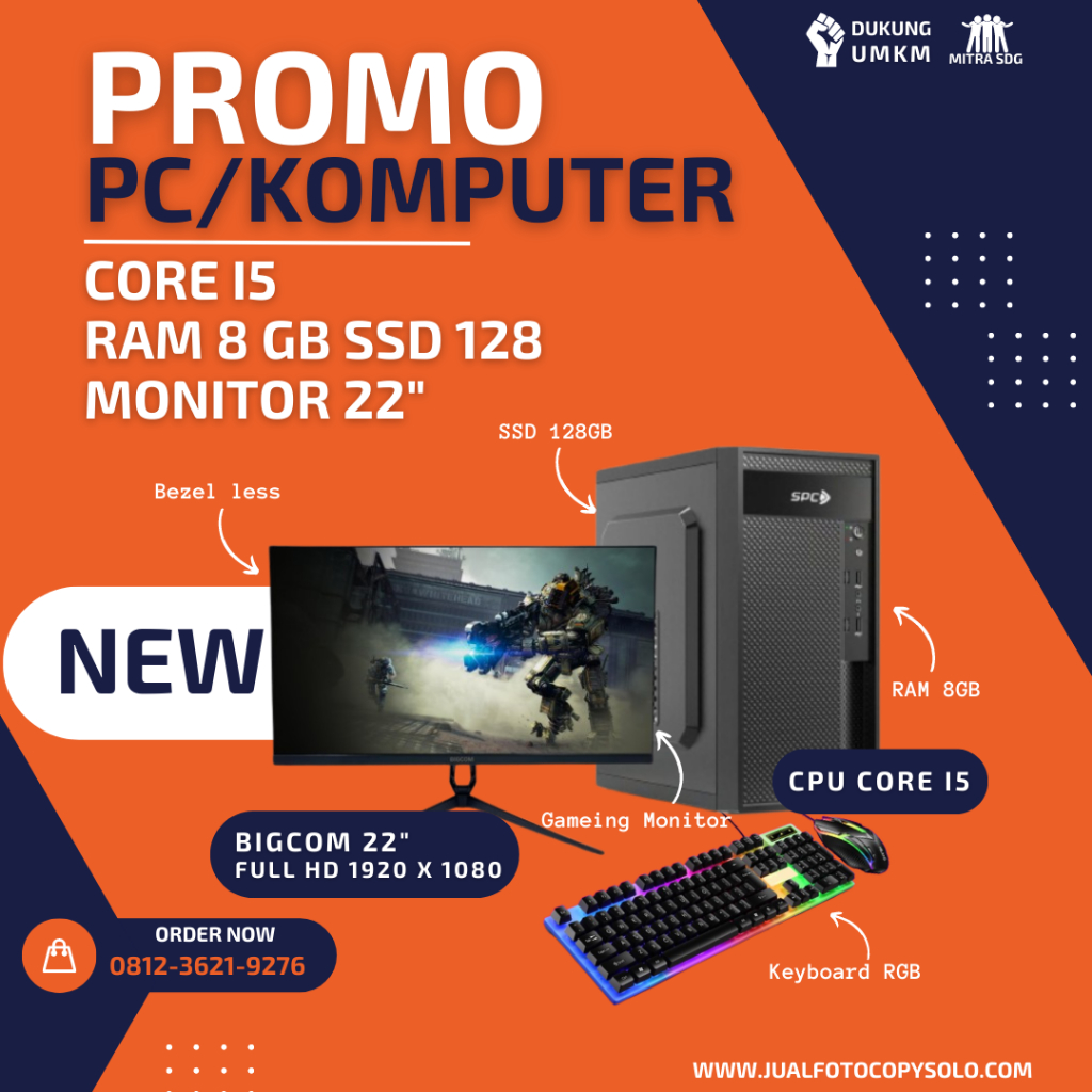 Jual KOMPUTER / PC LENGKAP / CPU ONLY/ MONITOR/ KANTOR DAN ADMIN CORE I5 | Shopee Indonesia