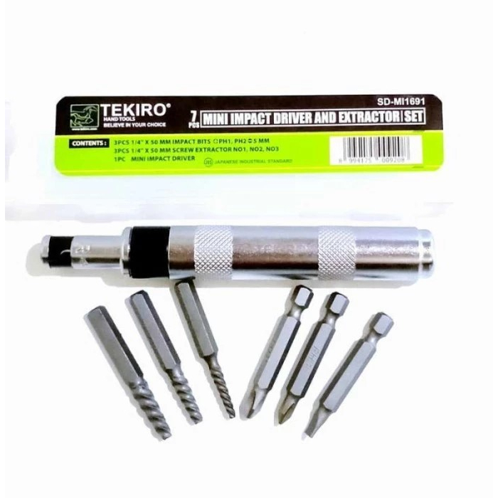 Jual OBENG KETOK DAN CABUT SEKRUP MINI TEKIRO SD-MI1691 SET 7 PCS ...
