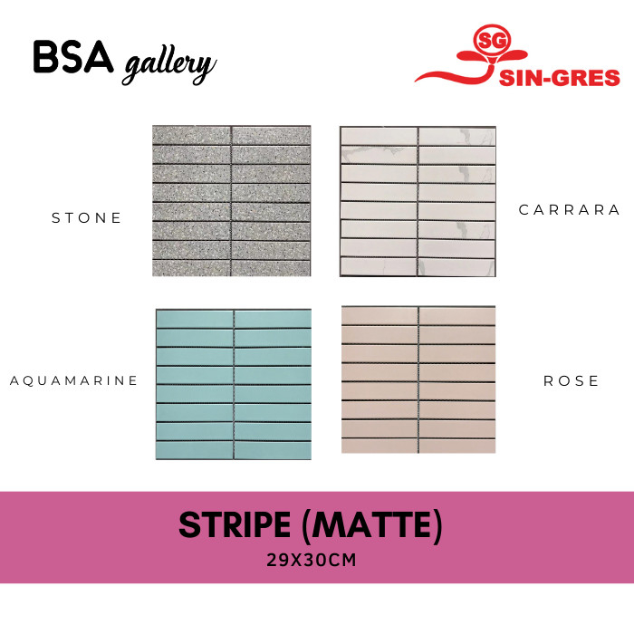 Jual MOSAIC TILE KERAMIK PERSEGI PANJANG / MOZAIK LANTAI DINDING DAPUR ...