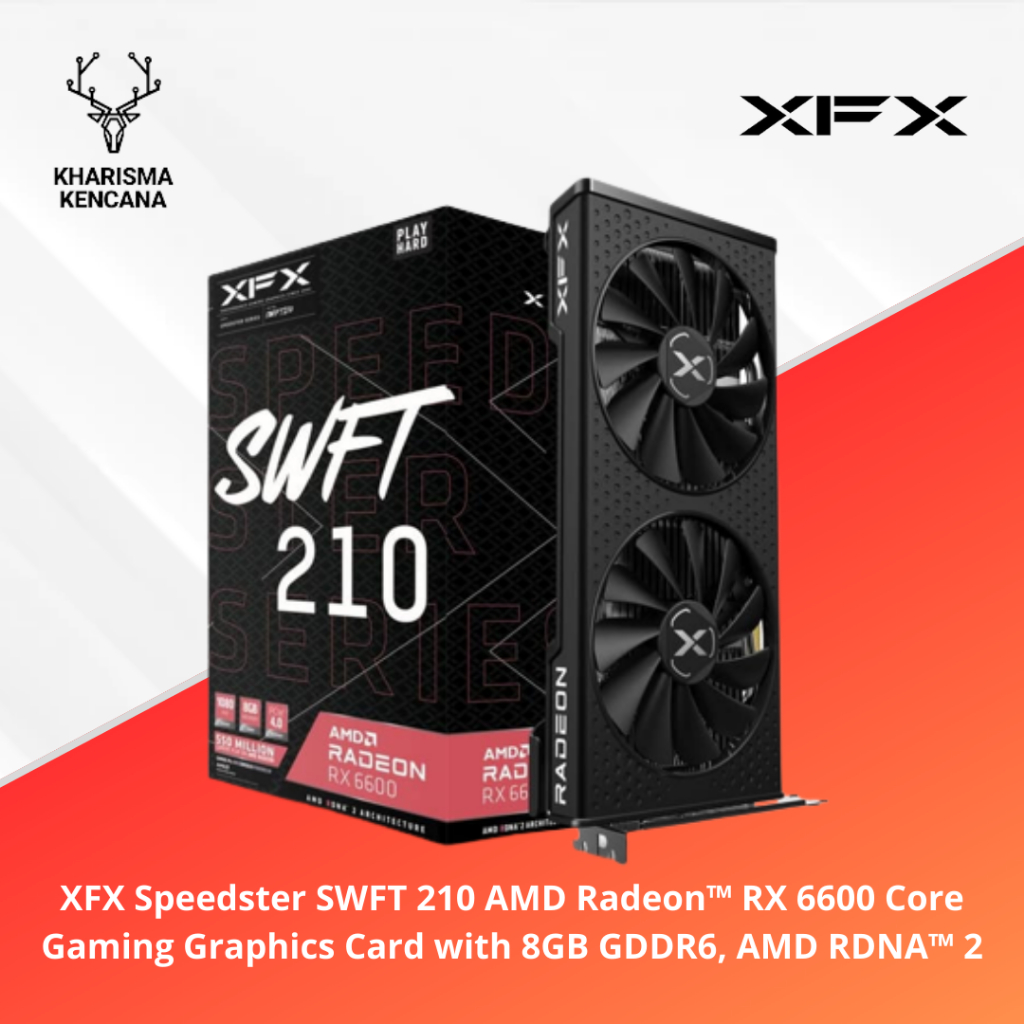 Jual XFX Speedster SWFT 210 AMD Radeon™ RX 6600 8GB GDDR6 AMD RDNA™ 2 ...