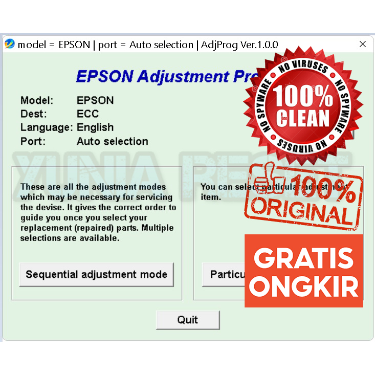 Jual Resetter Epson L3110 Resetter Epson L1110 Resetter Epson L3150 ...