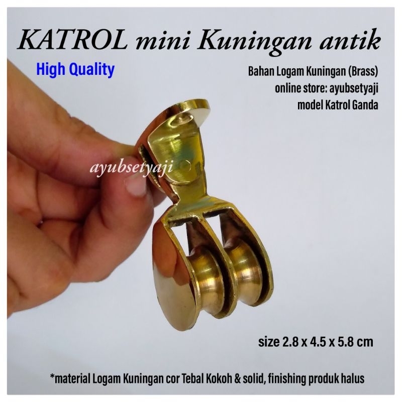 Jual Katrol Kuningan mini Katrol Double Roda Katrol Kecil model Katrol ...