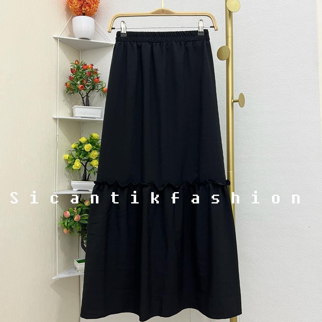 Jual Rok Wanita Style Korea Bahan Cotton Crinkle // Rok Tutu // Rok ...