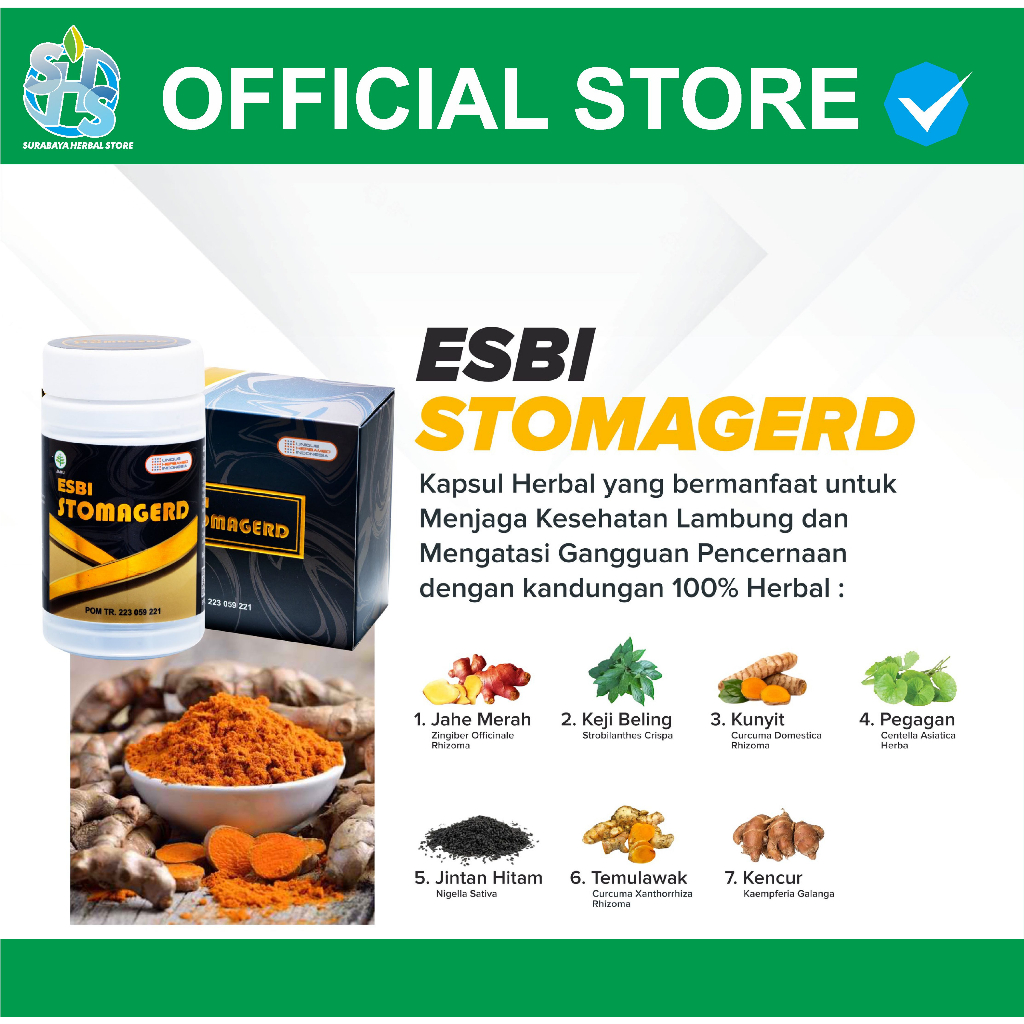 Jual ESBI STOMAGERD Herbamed untuk sakit maag dan gerd | Shopee Indonesia