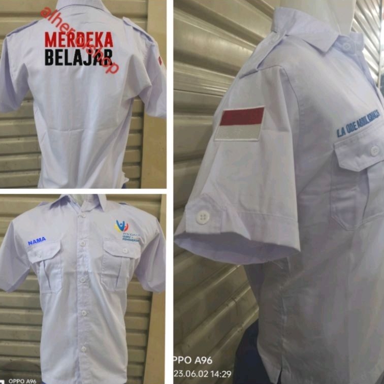 Jual lengan pendek kemeja merdeka belajar baju merdeka belajar seragam ...
