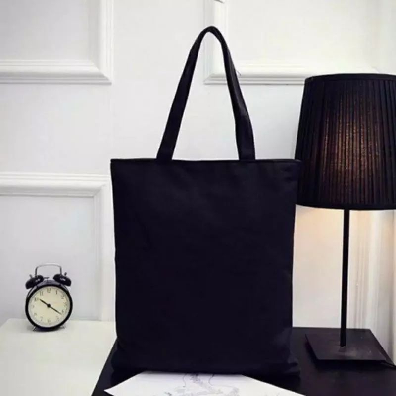 Jual Totebag Tas Jinjing Polos Souvenir Hitam Polyester Nocturnal | Shopee Indonesia